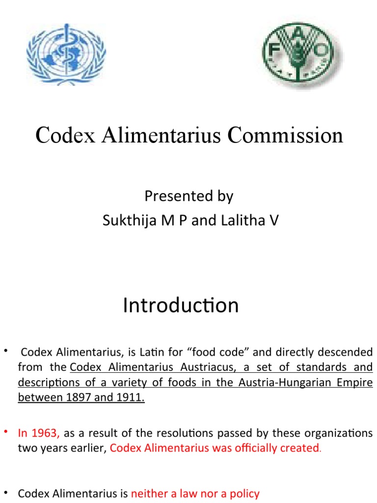 Codex Alimentarius Commission | PDF | Foods | Safety