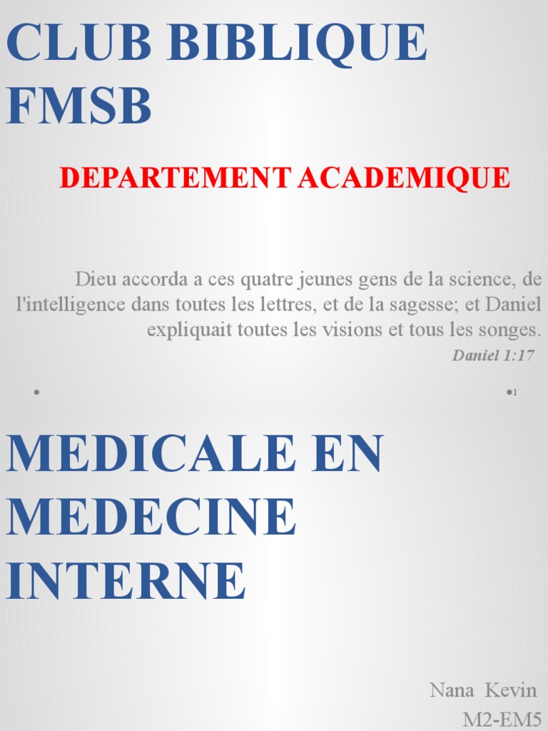 Observation Medicale-Medecine Interne Generale | PDF | Tension ...