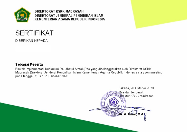 Sertifikat RA | PDF