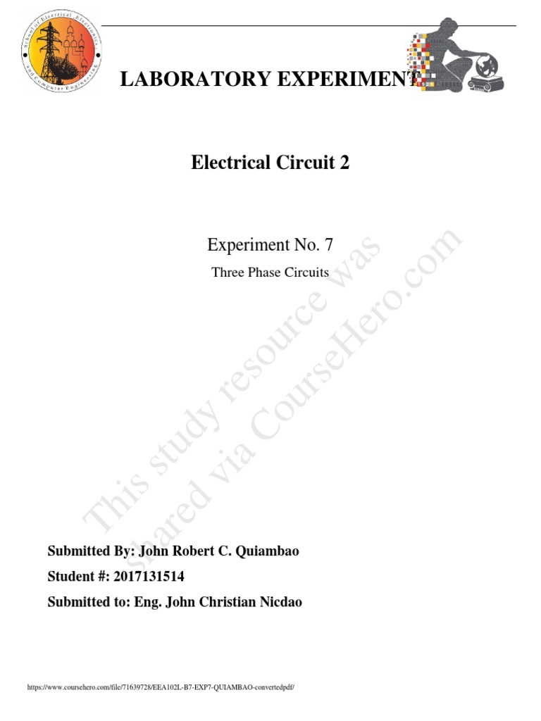 Eea102l b7 Exp7 Quiambao PDF | PDF