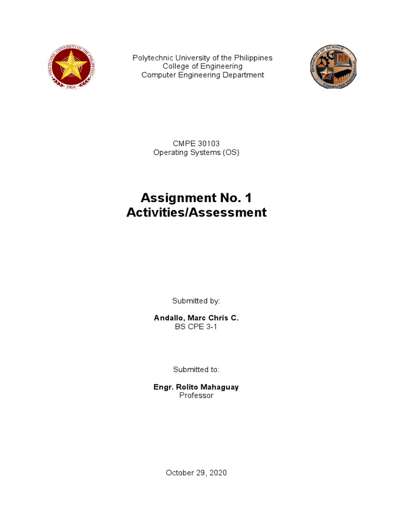 Operating System Assignment | PDF | Client–Server Model | Peer To Peer