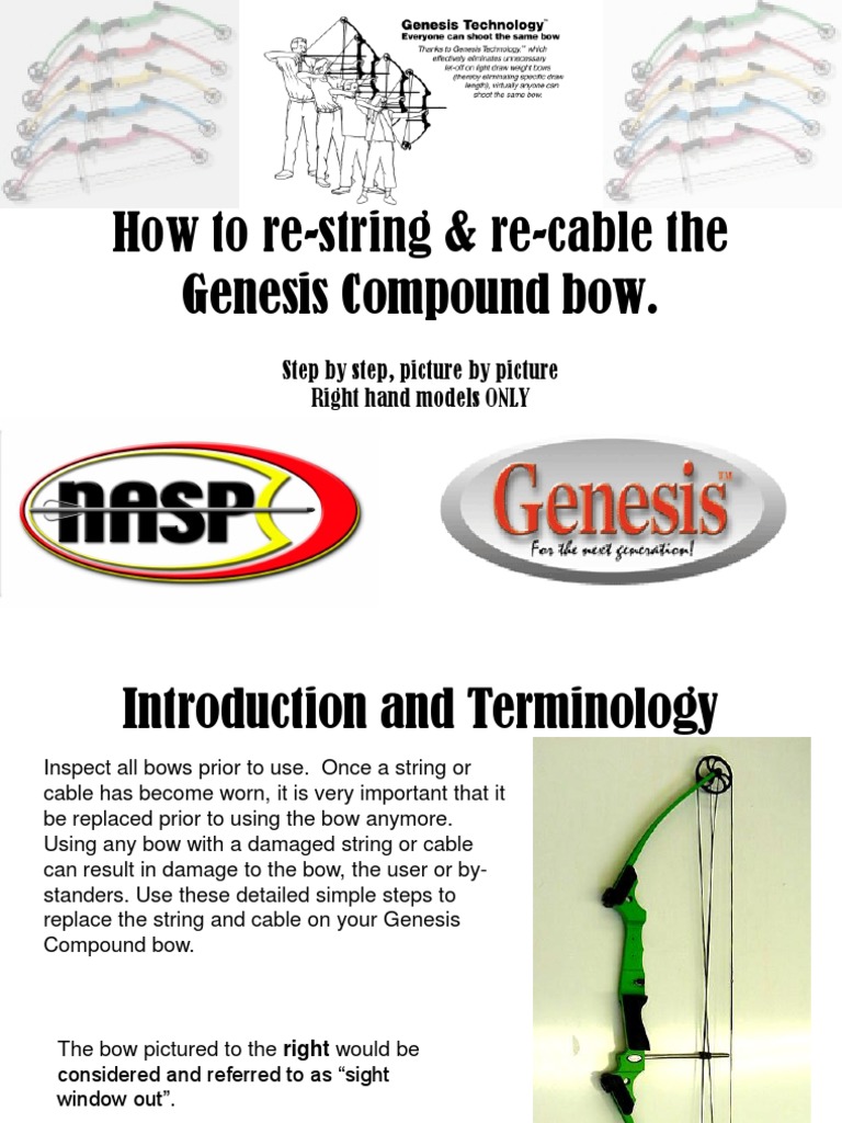 How To Re-String & Re-Cable The Genesis Compound Bow.: Step by Step ...