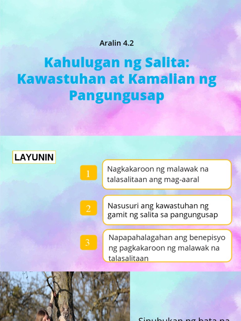 Aralin 4.2 Kawastuhan at Kamalian NG Pangungusap | PDF