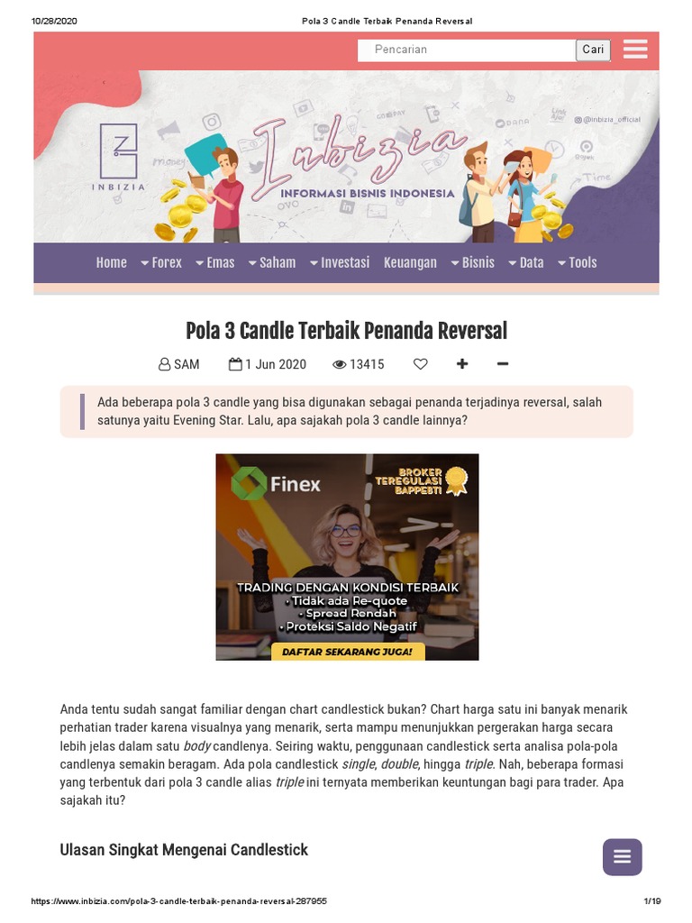 Pola 3 Candle Terbaik Penanda Reversal | PDF