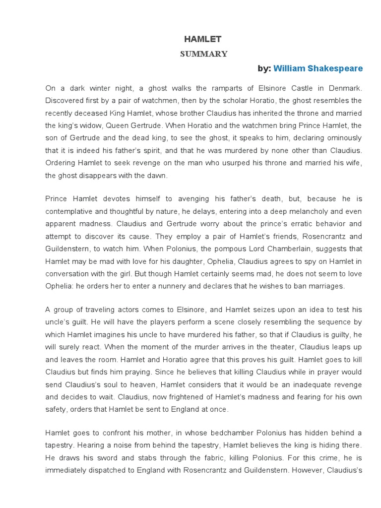 Hamlet: William Shakespeare | PDF | Hamlet | Plays Based On European ...