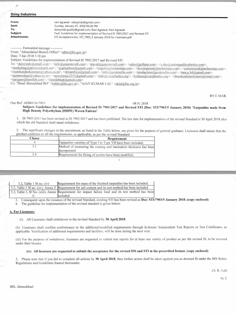 Scheme of Testing and Inspection 7903 | PDF | Color | Specification ...