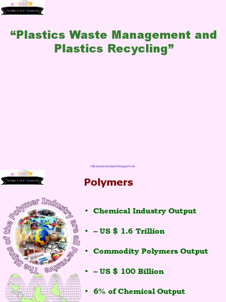 Plastics Waste Management and Plastics Recycling | PDF | Plastic ...