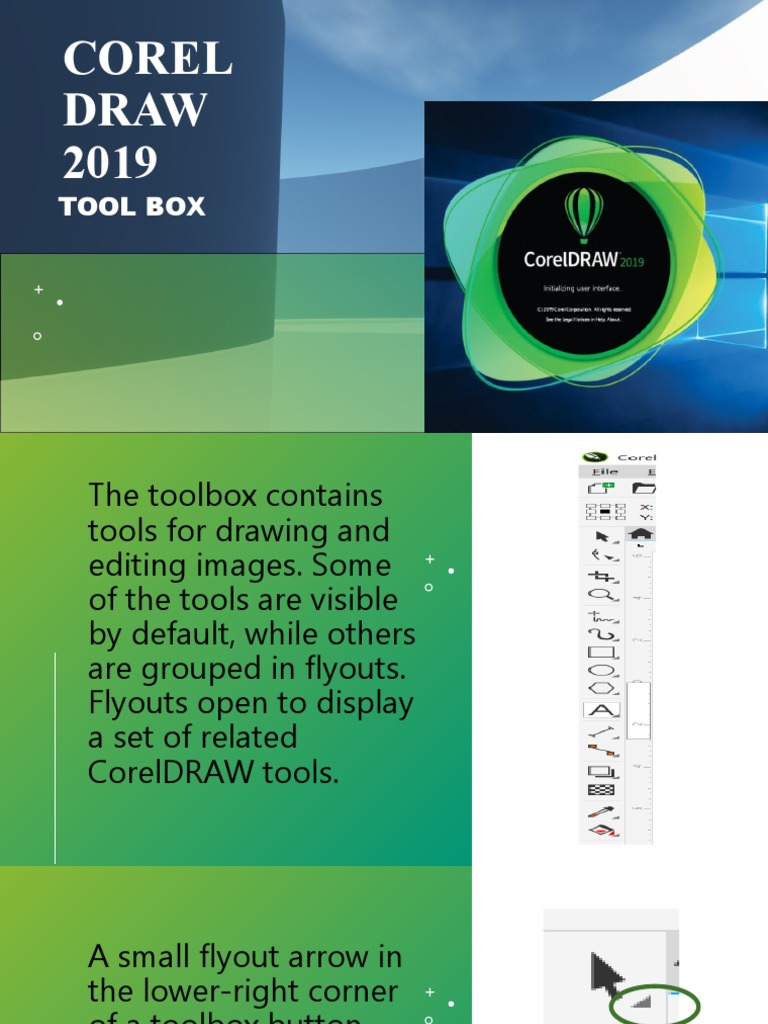 Week 1.4 Corel Draw Tool Box | PDF | Ellipse