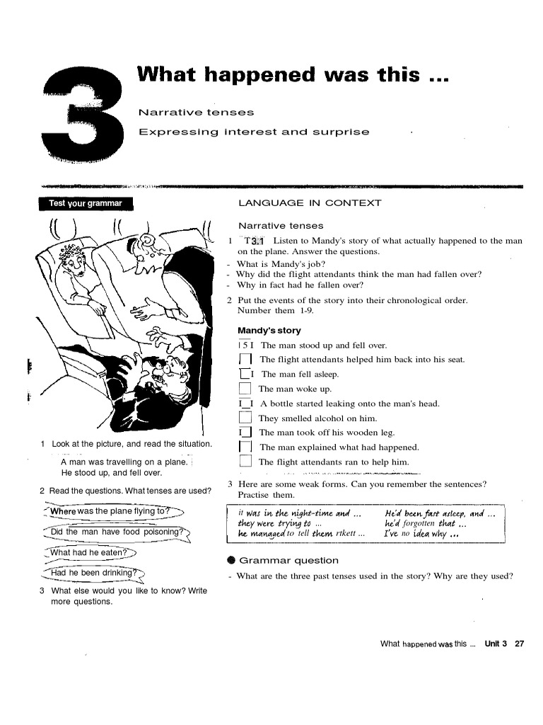 Unit 3. Narrative Tenses. Listening. Mandys Story | PDF | Syntax ...