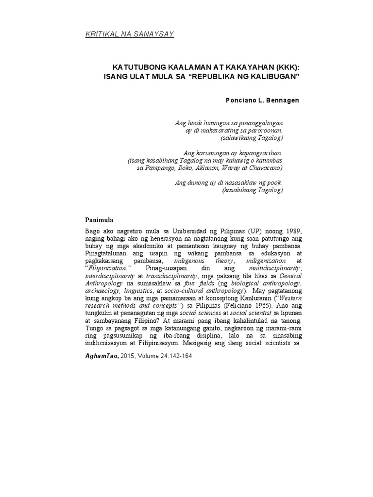 Kalibugan PLB Published | PDF