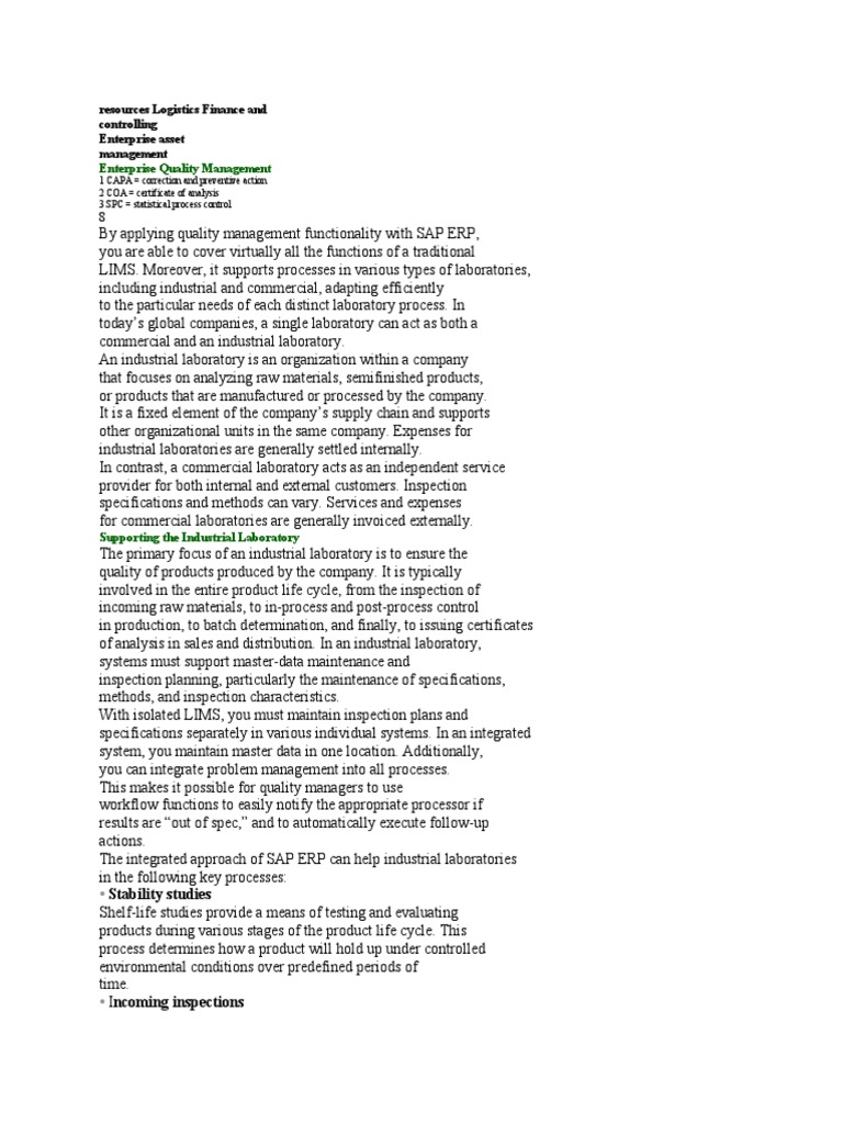 FSD Lims Sap Part3 | PDF | Logistics | Business Process