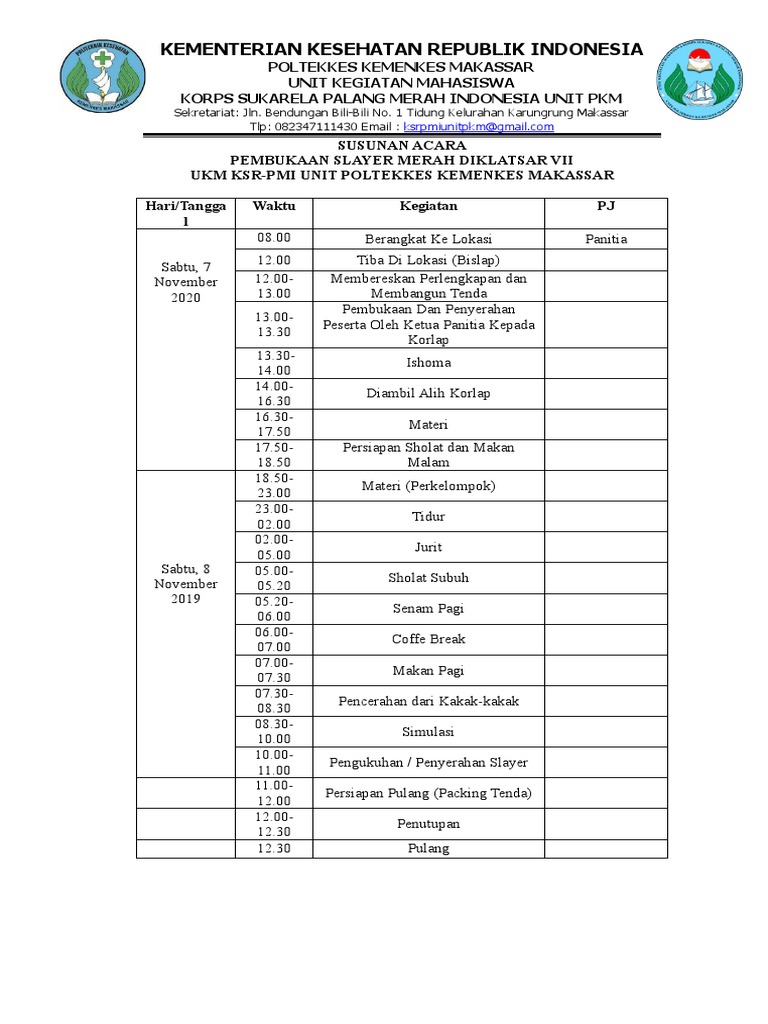 Susunan Acara Lengkap Slayer Merah Vii | PDF