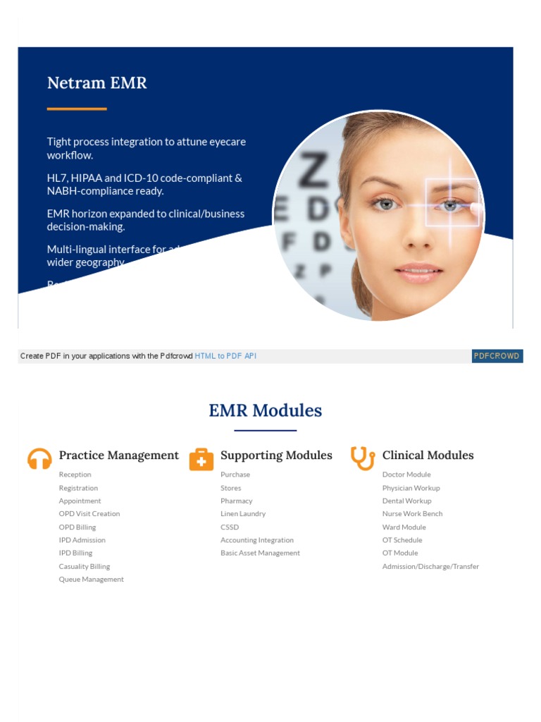 Netram EMR: Create PDF in Your Applications With The Pdfcrowd | PDF