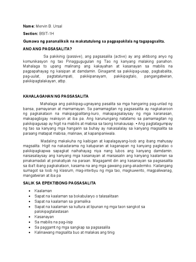 Pagpapakilala NG Tagapagsalita | PDF