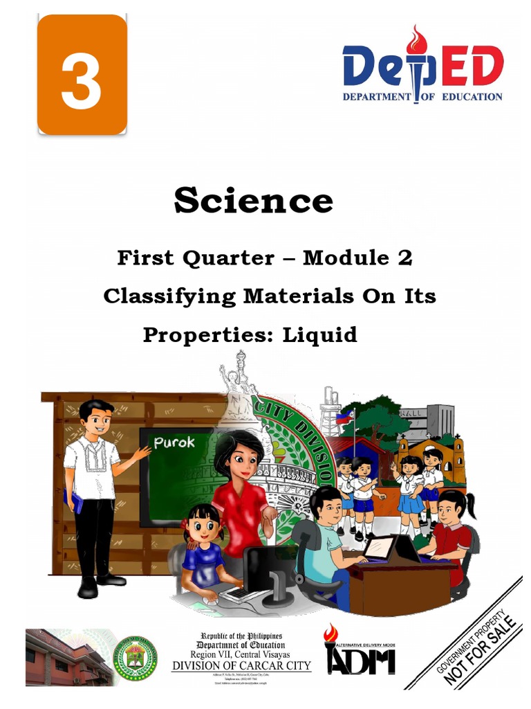 Science: First Quarter - Module 2 Classifying Materials On Its ...