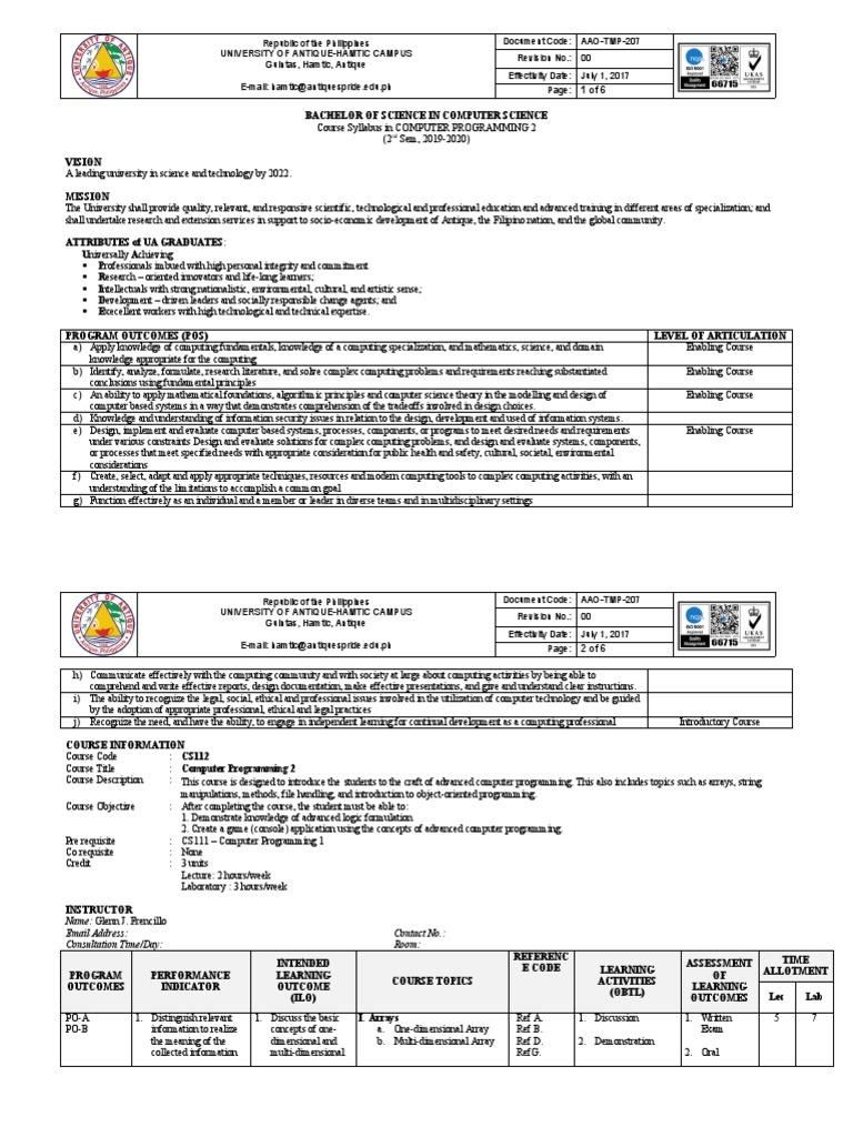 Cprog 2 - ComputerProgramming2 02 1920 | PDF | Design | Science