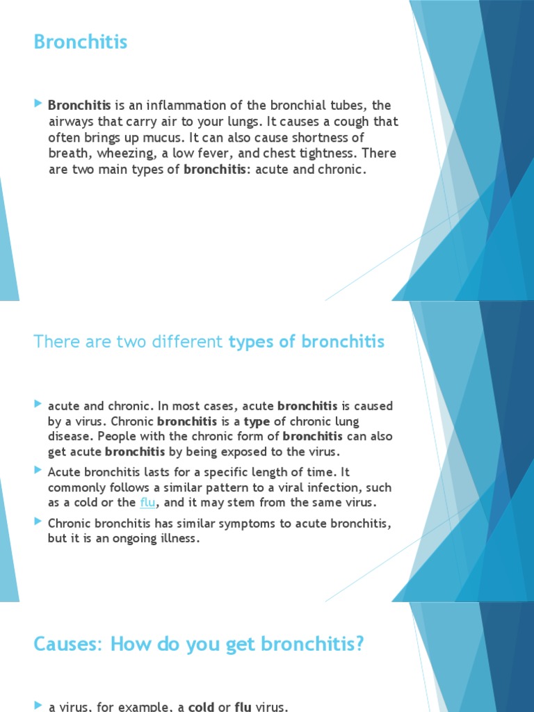Bronchitis: Bronchitis Is An Inflammation of The Bronchial Tubes, The | PDF