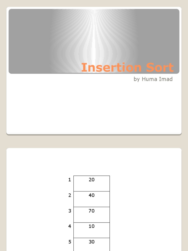 Insertion Sort Animation Updated | PDF | Algorithms And Data Structures ...