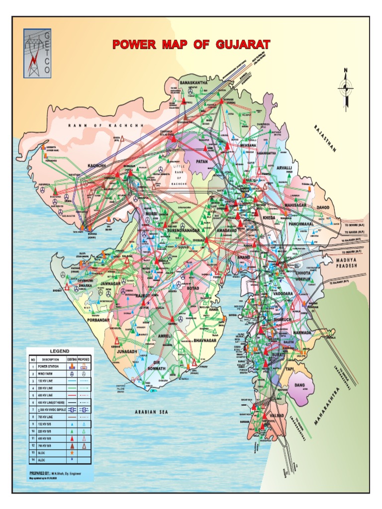 Getco Gujarat Substation and Solar Maps | PDF