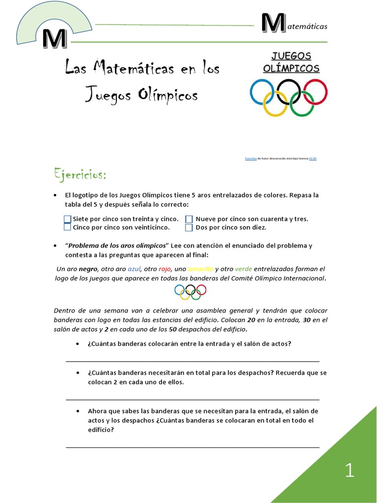 Las Matemáticas en Los Juegos Olímpicos - 1 | PDF | Ocio