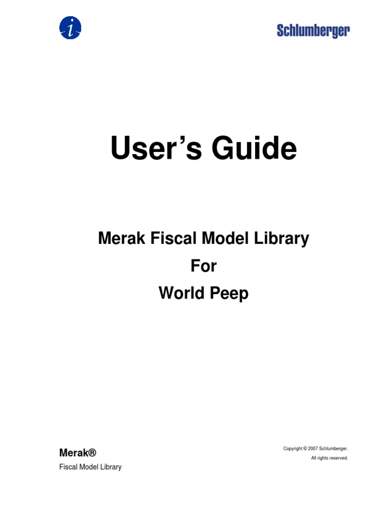 User's Guide: Merak Fiscal Model Library For World Peep | PDF | Royalty ...