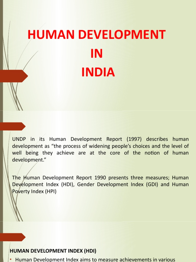 Human Development Index in India | PDF | Human Development Index | Policy