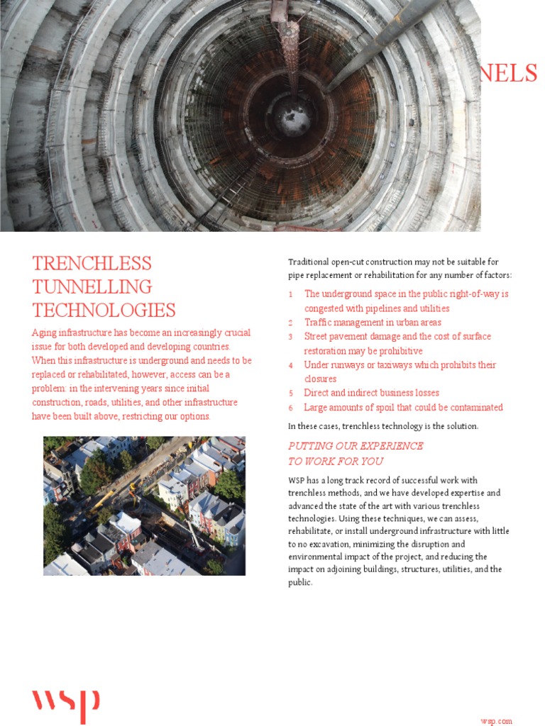 Tunnels: Trenchless Tunnelling Technologies | PDF | Tunnel | Civil ...