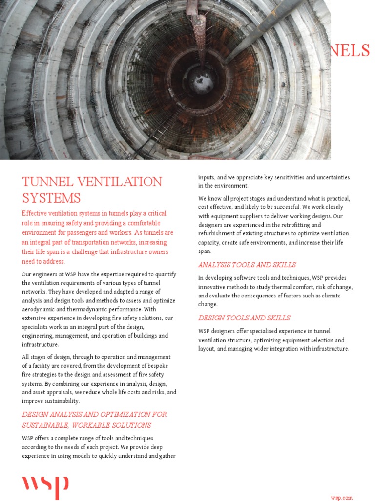 Tunnels: Tunnel Ventilation Systems | PDF | Ventilation (Architecture ...