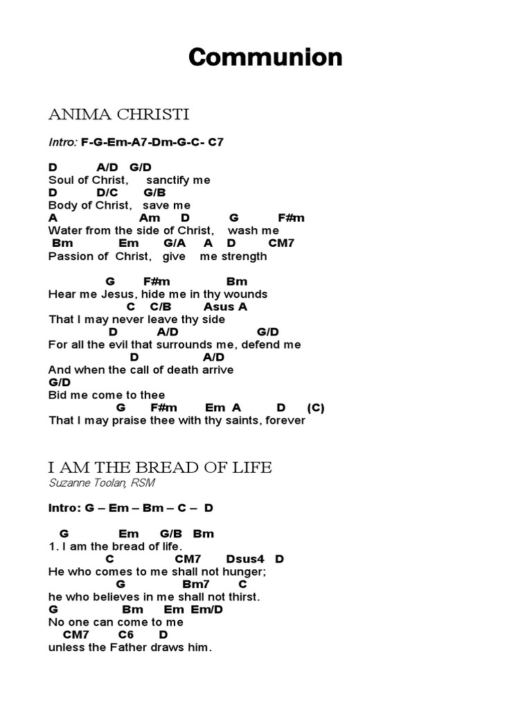 Communion Hymns Pdf Christian Worship And Liturgy Religious