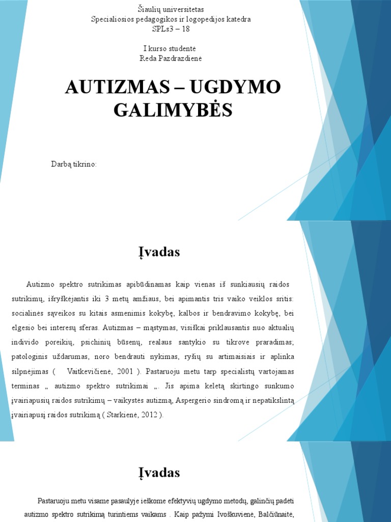 Autizmas | PDF