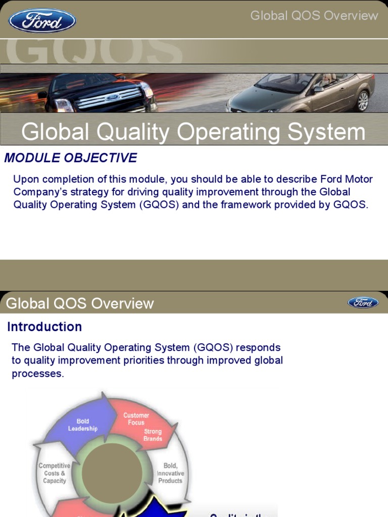 Global Quality Operating System: Module Objective | PDF | Quality Of ...