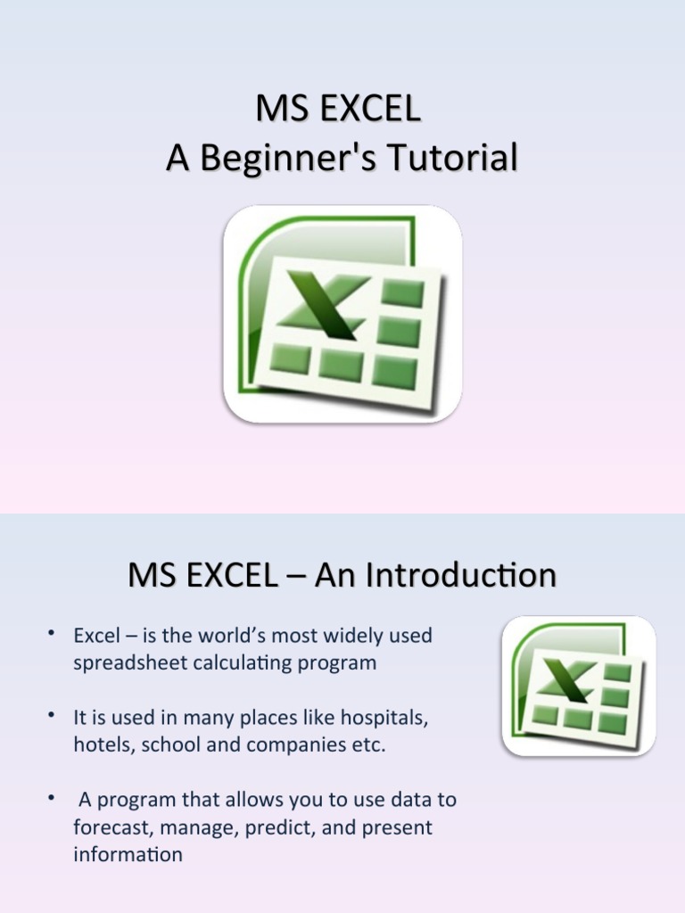 Excel Training - Basic | PDF | Microsoft Excel | Spreadsheet
