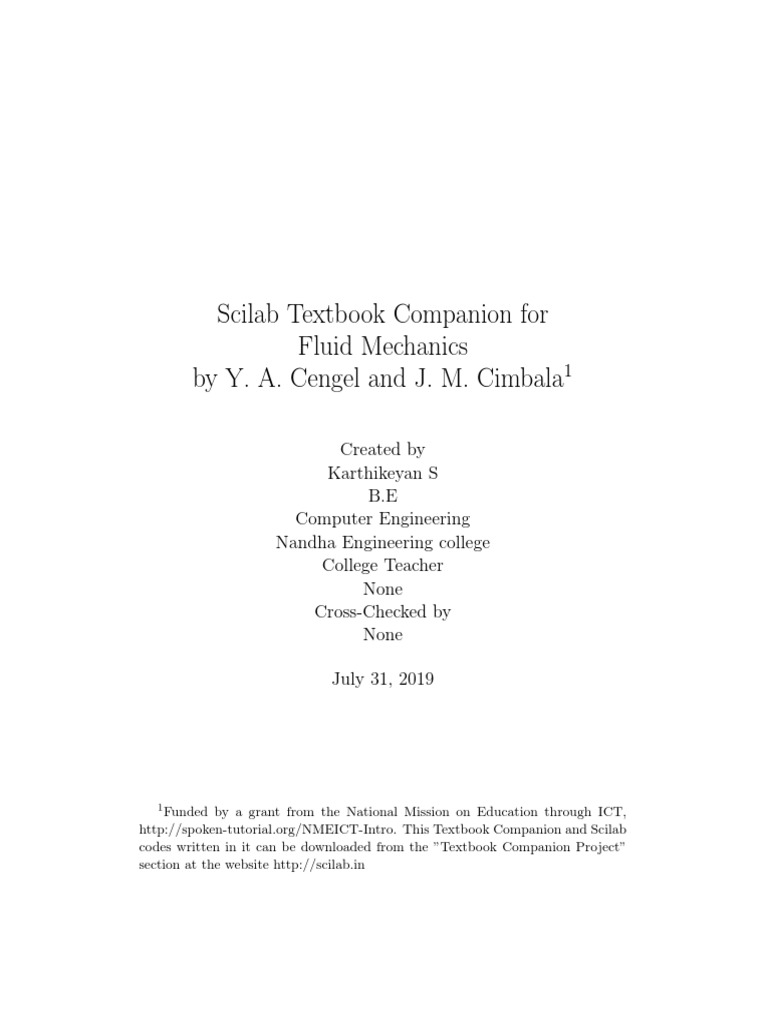 Fluid Mechanics - Y. A. Cengel and J. M. Cimbala | PDF | Mach Number ...
