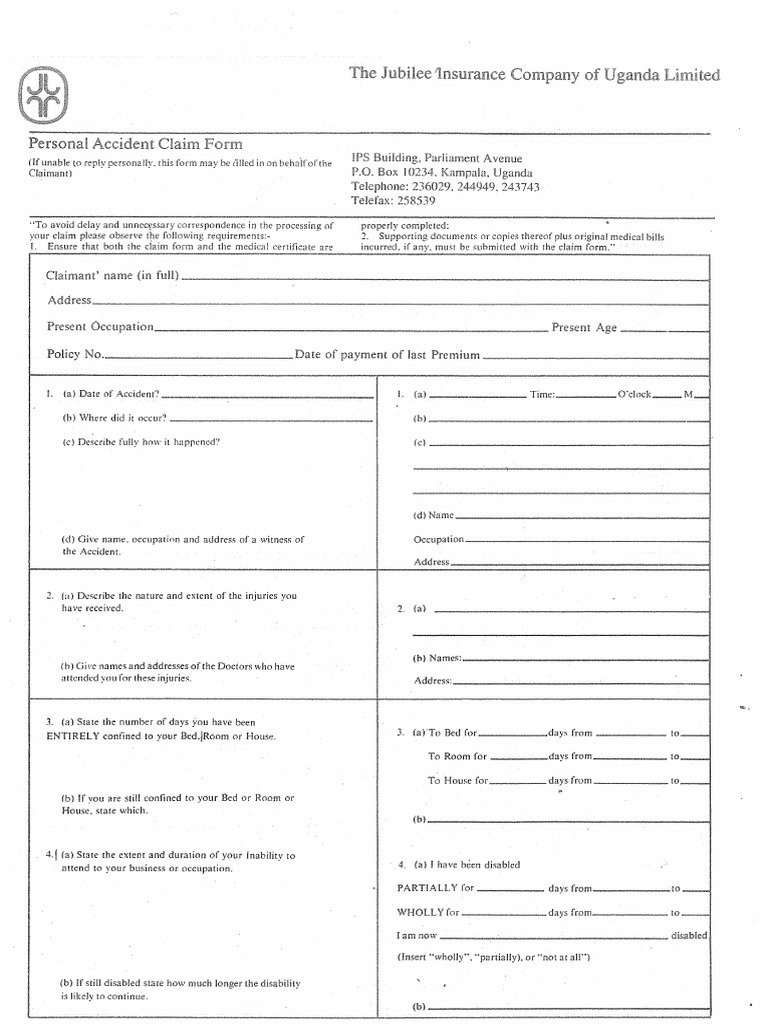 GPA Claim Form | PDF