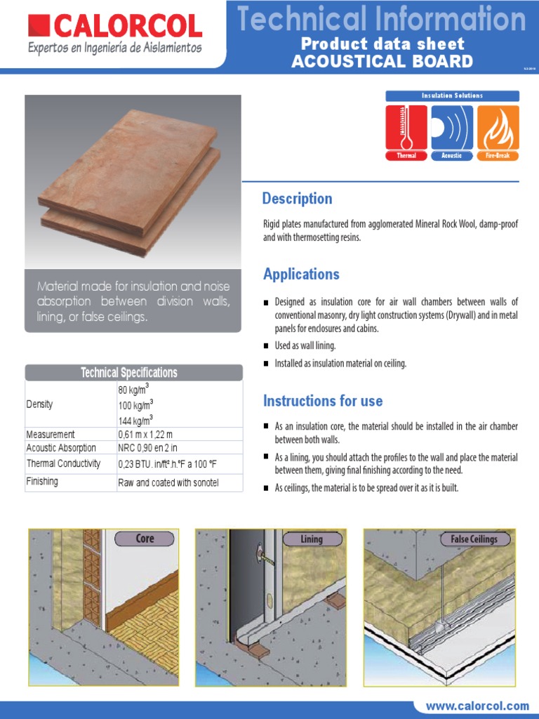 Acoustical Board-V2 | PDF | Building Insulation | Wall