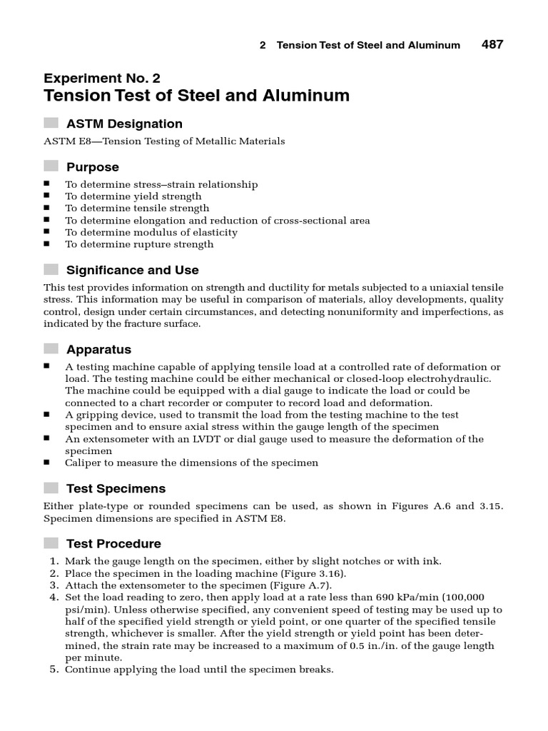 1 Tension Test of Steel Bars | PDF | Ultimate Tensile Strength ...
