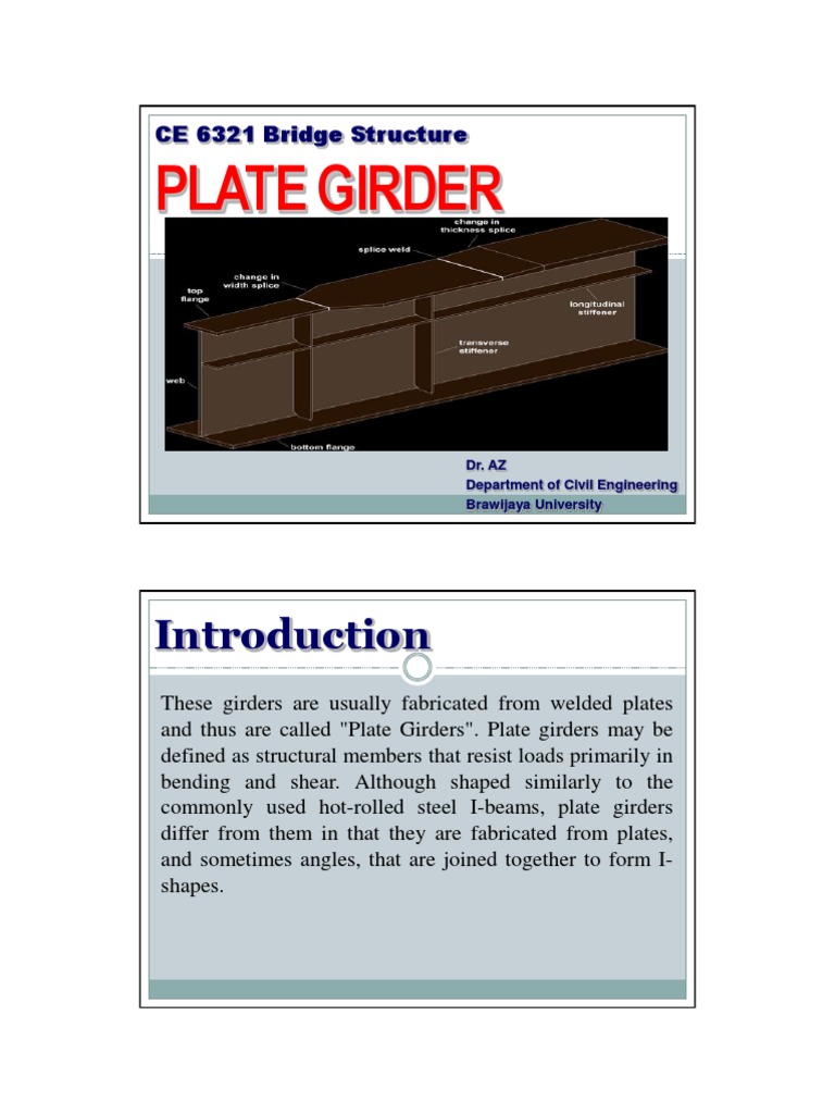 Session 6 Plate Girder PDF | PDF | Buckling | Bending