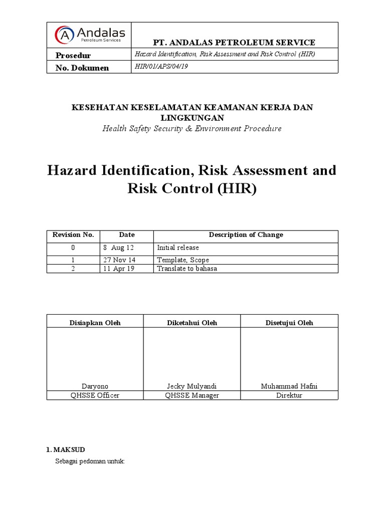 Procedure-HIRARC Rev.1 | PDF