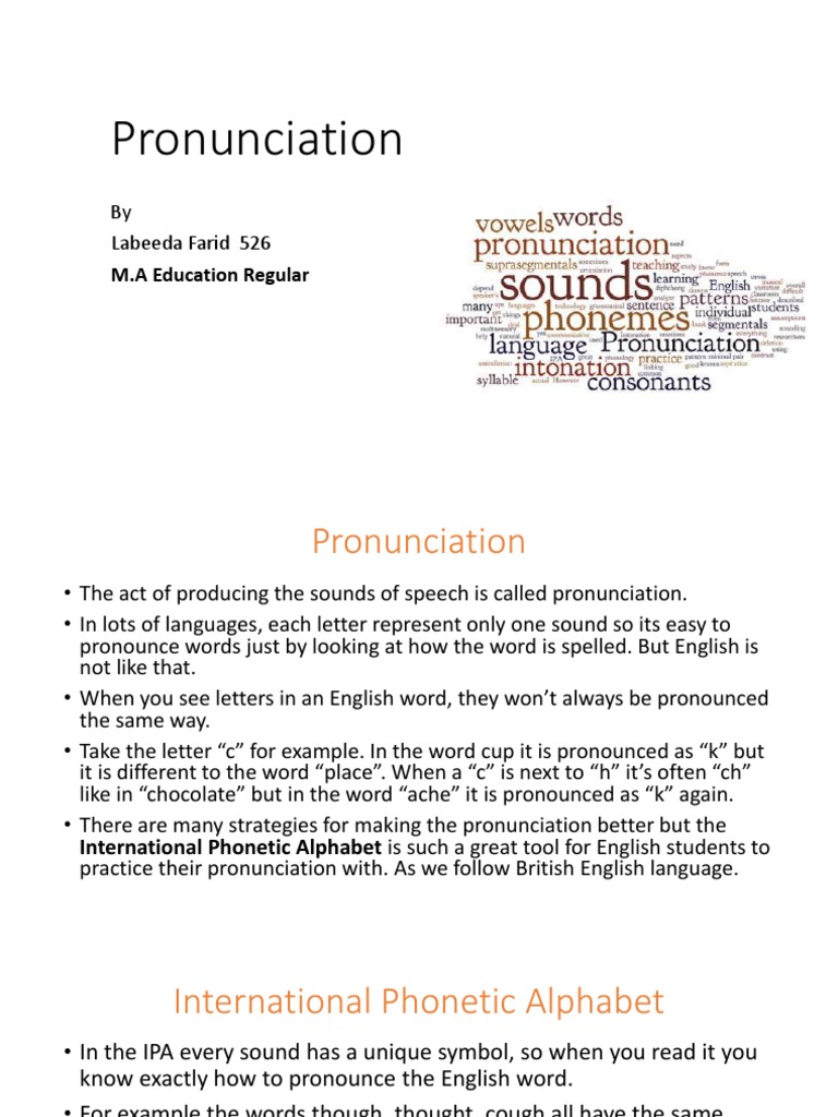 English Pronunciation Guide | PDF | Alphabet | Phonetics