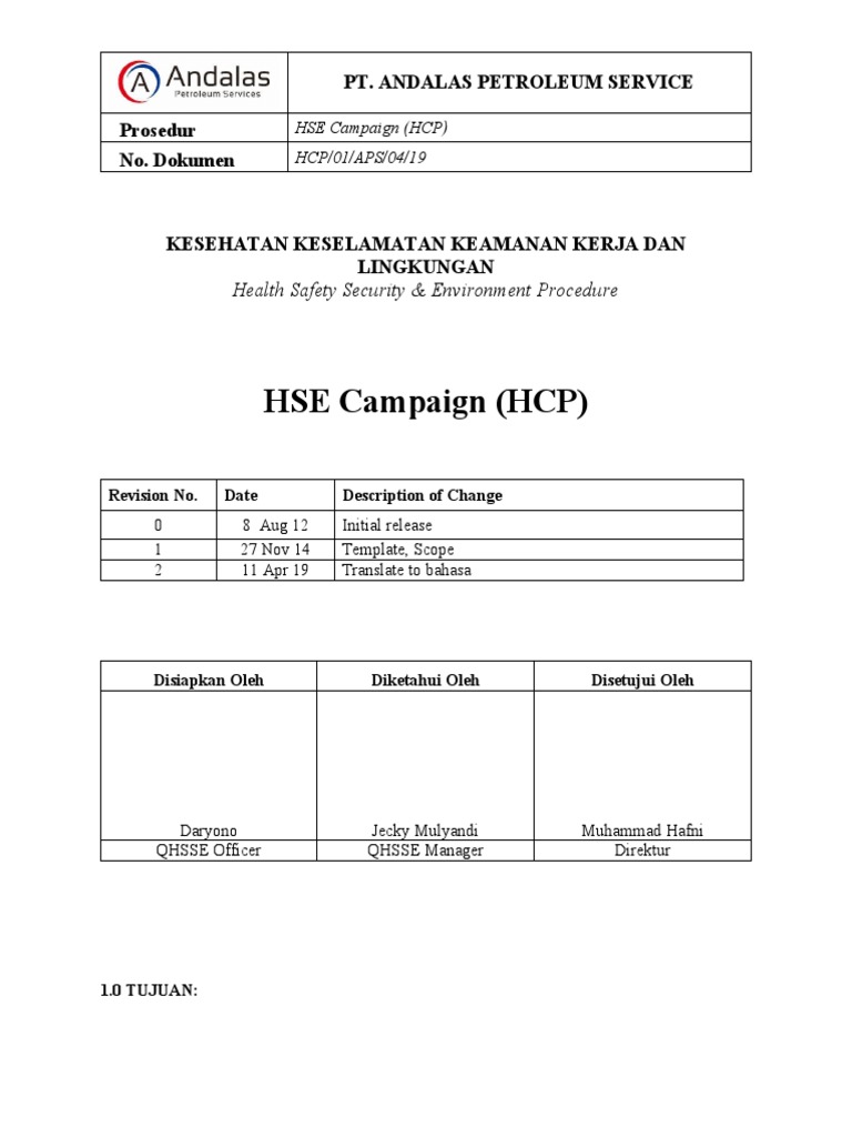 Procedure-HSE Campaign | PDF