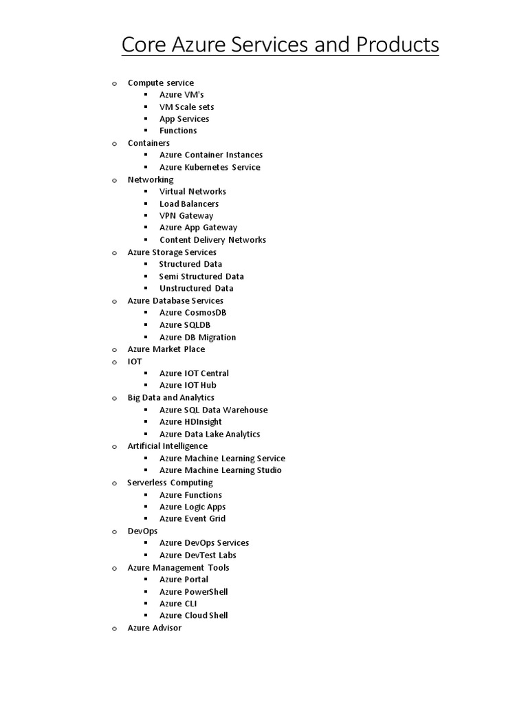 Core Component of Azure | PDF