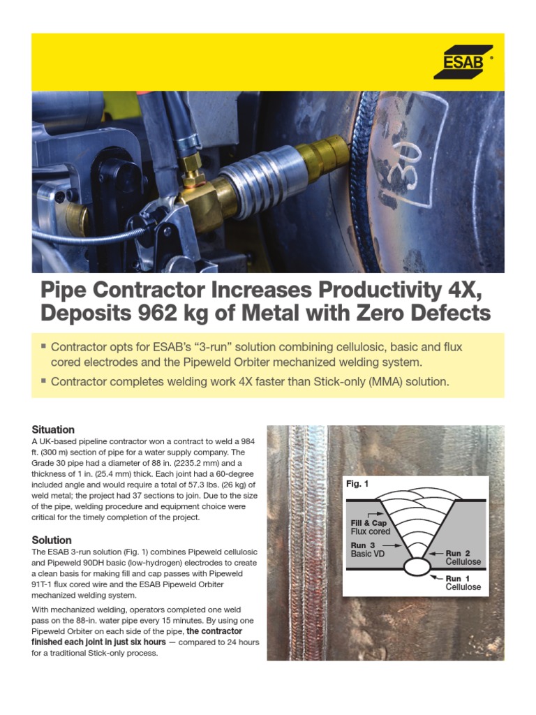 Pipeweld Esab Case Study | PDF | Welding | Construction