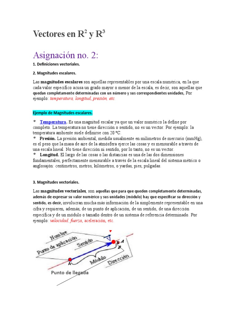 2 - Vectores en R2 y R3 | PDF | Vector Euclidiano | Línea (geometría)