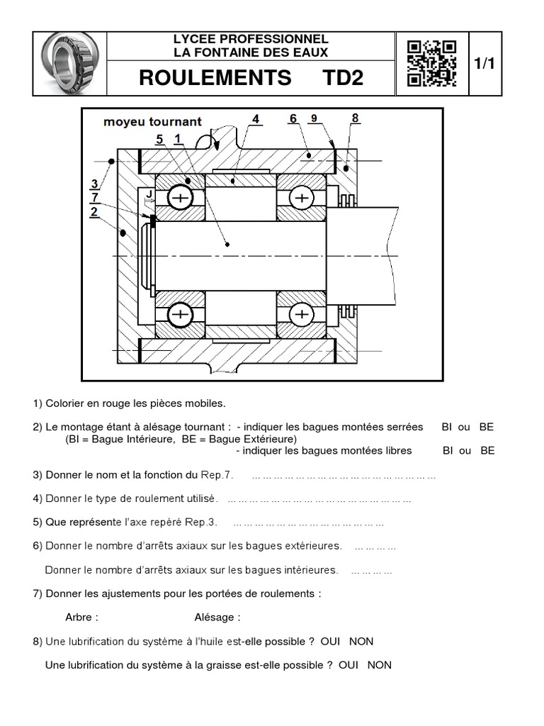 TD2 Roulements PDF | PDF