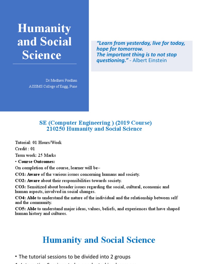 Humanity and Social Science | PDF | Classroom | Community