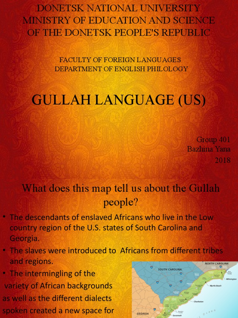 Gullah Language (Bazhina Y. 401G) | PDF | English Language | Language ...