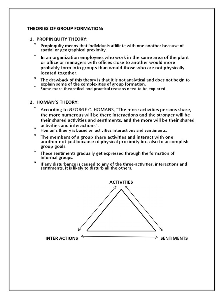 Theories of Group Formation | PDF | Attitude (Psychology) | Theory