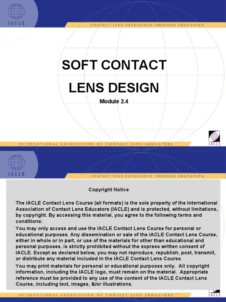 Soft Contact Lens Design | PDF | Viscoelasticity | Ellipse