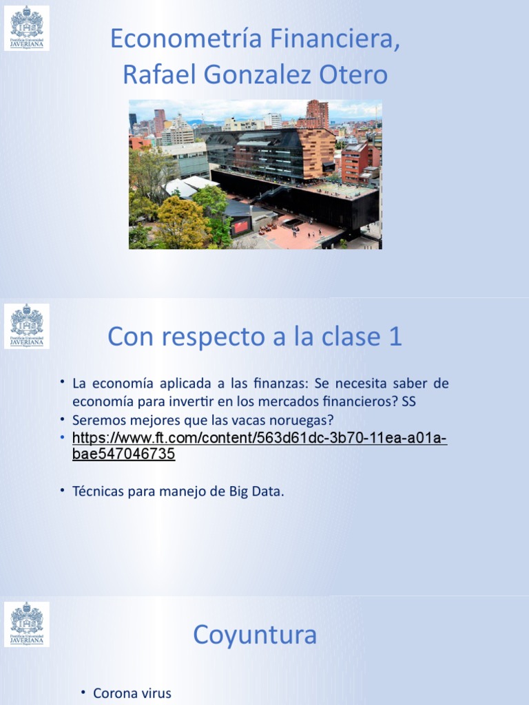 Introducción a Econometría Financiera | PDF | Interés | Dinero