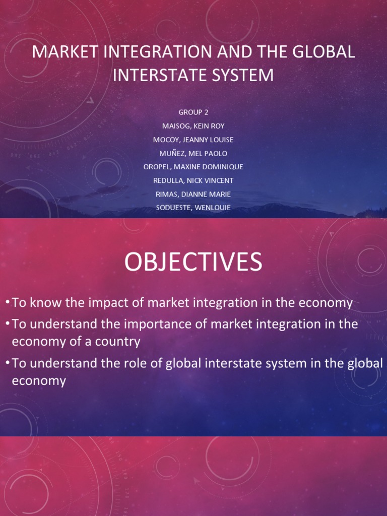 Market Integration and The Global Interstate System | PDF | Mergers And ...